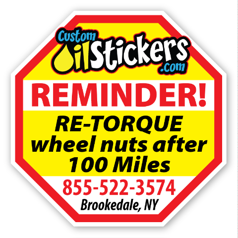 1000 Customized Oil Change Reminder Service Stickers Window Clings
