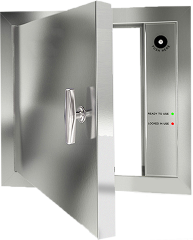 Linen Chute Intake Hopper Doors - Segregated Garbage Intake Hopper