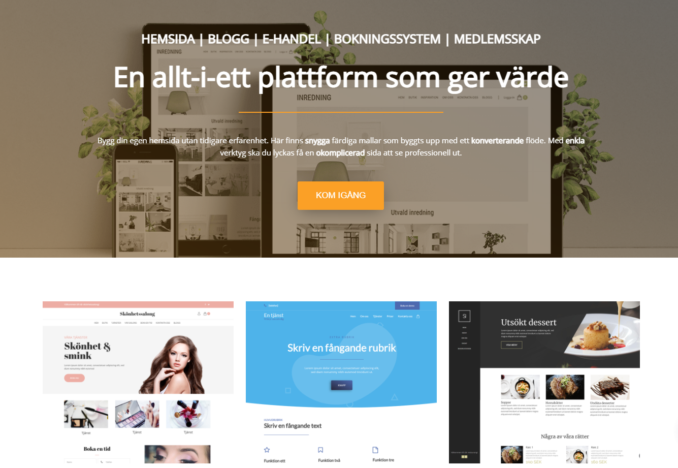 Skapa en konverterande hemsida eller e-handel med Webbas