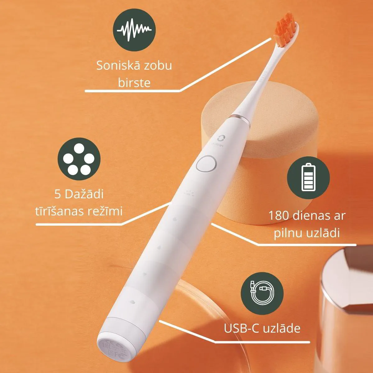 Oclean Flow elektriskā zobu birste Zila