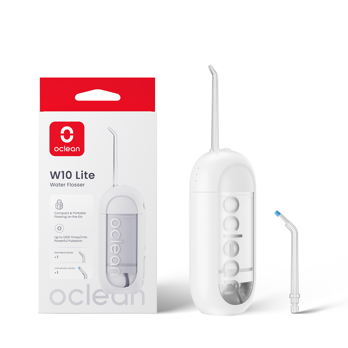 Oclean W10 Lite starpzobu ūdens irigators, Balts