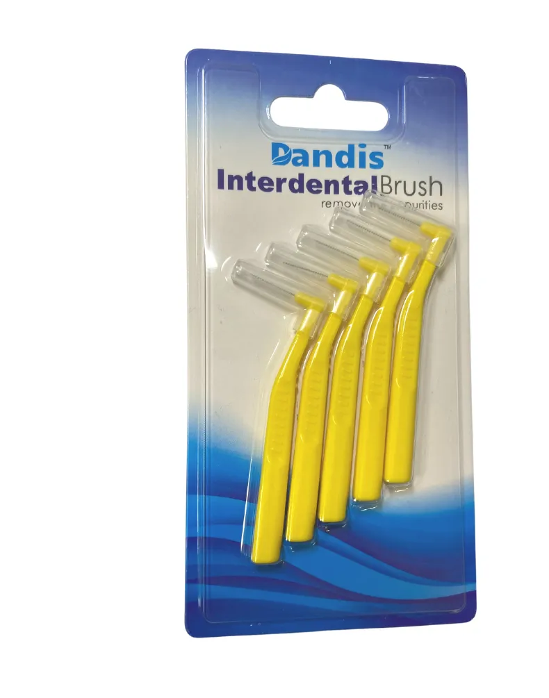 Starpzobu birstītes Dandis 0.6mm, dzeltena, 5gab.