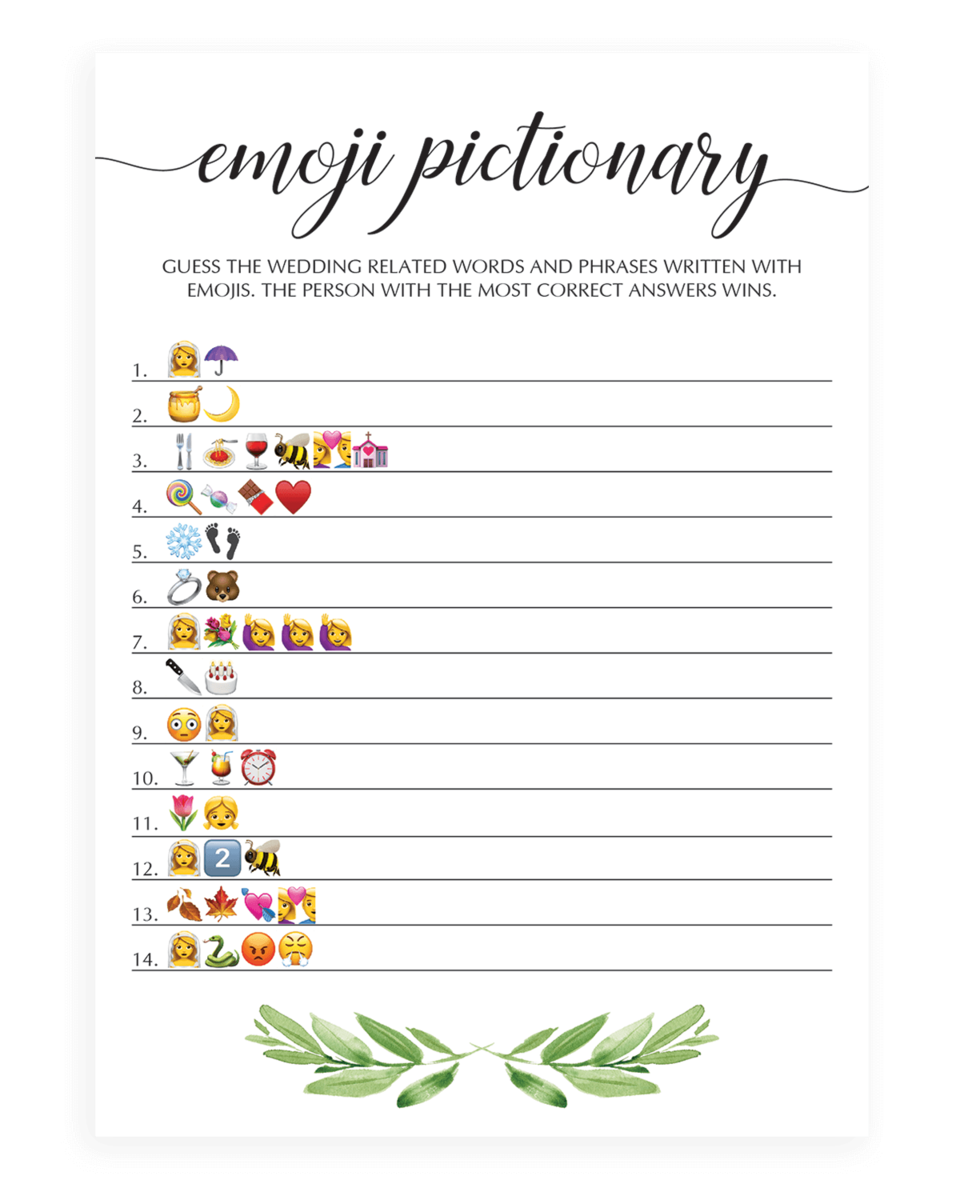 Wedding Themed Pictionary Ideas Wedding Themed Pictionary Ideas
